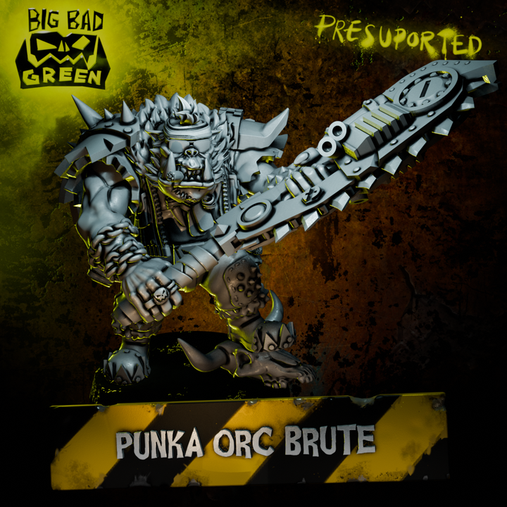 3D Printable PUNKA ORC BRUTE (V2) by BIG BAD GREEN