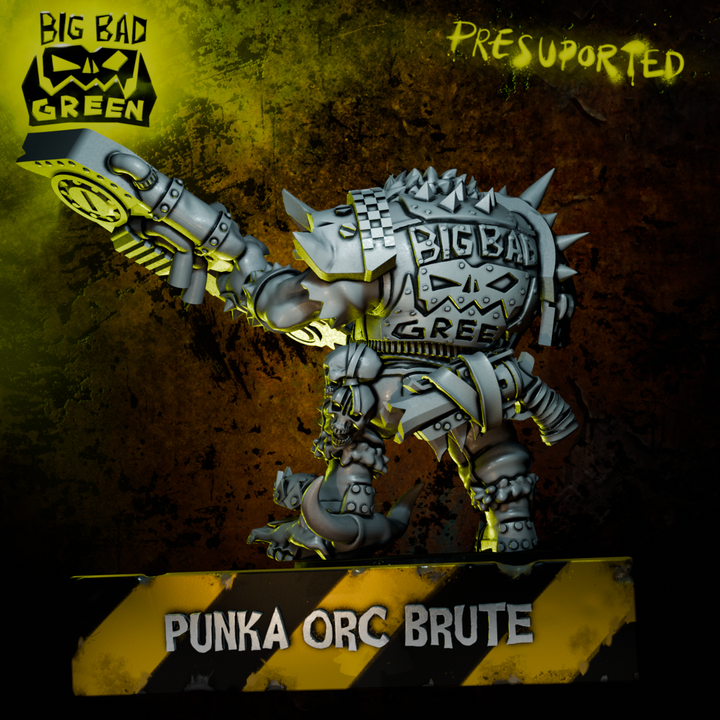 3D Printable PUNKA ORC BRUTE (V2) by BIG BAD GREEN