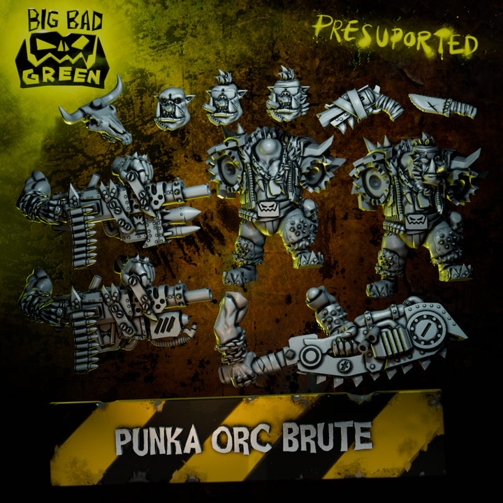 3D Printable PUNKA ORC BRUTE (V2) by BIG BAD GREEN