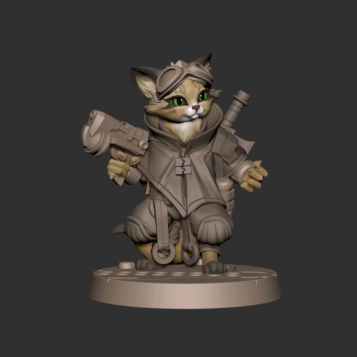 3D Printable Space Catfolk Vanguard by Bite the Bullet