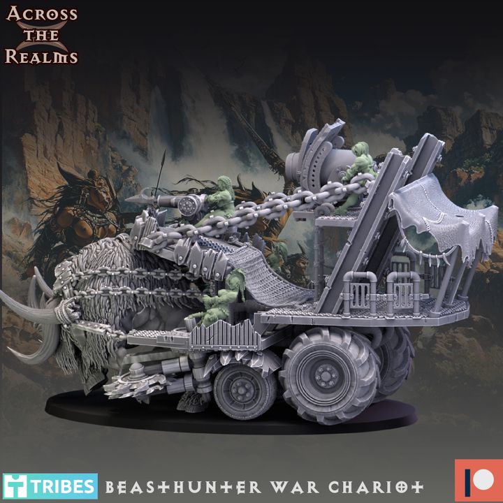 3D Printable Beast Hunter War Chariot by Across the Realms
