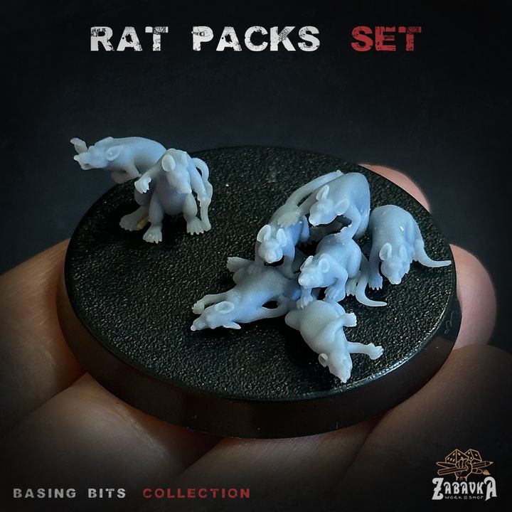 3D Printable Rat Packs - Basing Bits by Zabavka Workshop