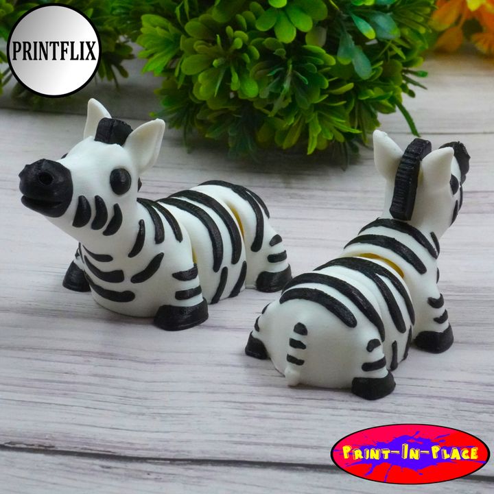 3D Printable CUTE FLEXI TINY ZEBRA by Printflix