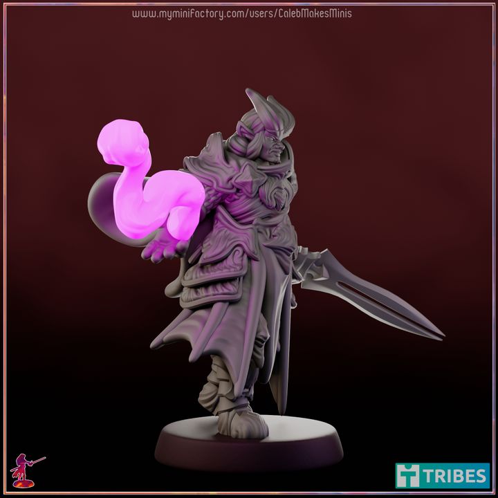 3D Printable "Despot" - Tiefling Fighter (Eldritch Knight) [PRE-SUPPORTED] | Warriors Series by ...