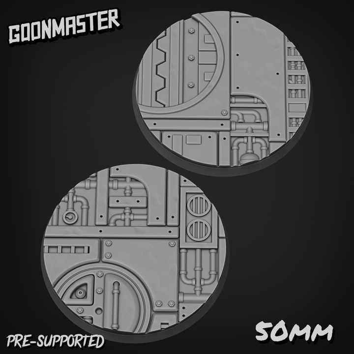 3D Printable Industrial Sci Fi Floor Base Set by Goon Master