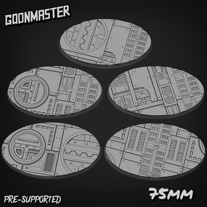 3D Printable Industrial Sci Fi Floor Base Set by Goon Master