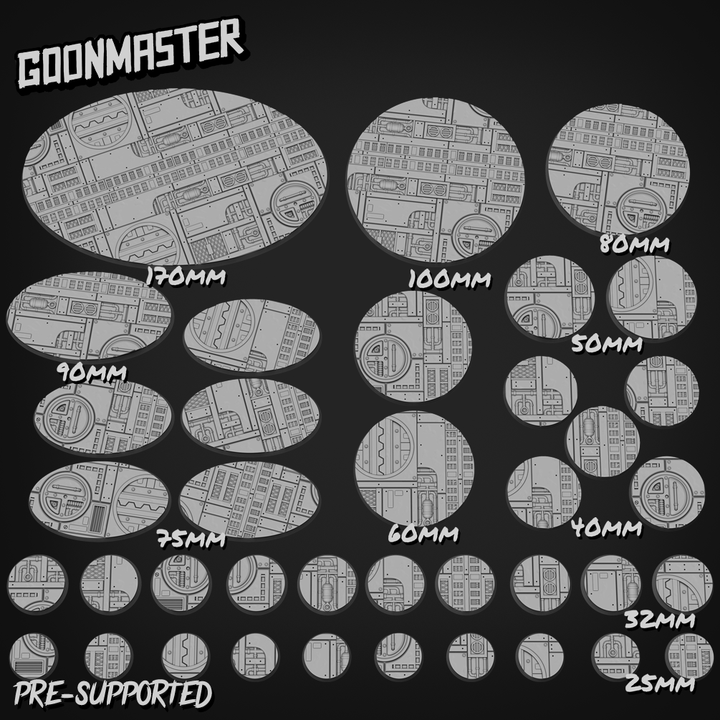 3D Printable Industrial Sci Fi Floor Base Set by Goon Master