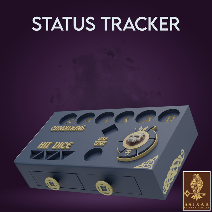 3D Printable Status Tracker - D&D by Saixar Collectibles