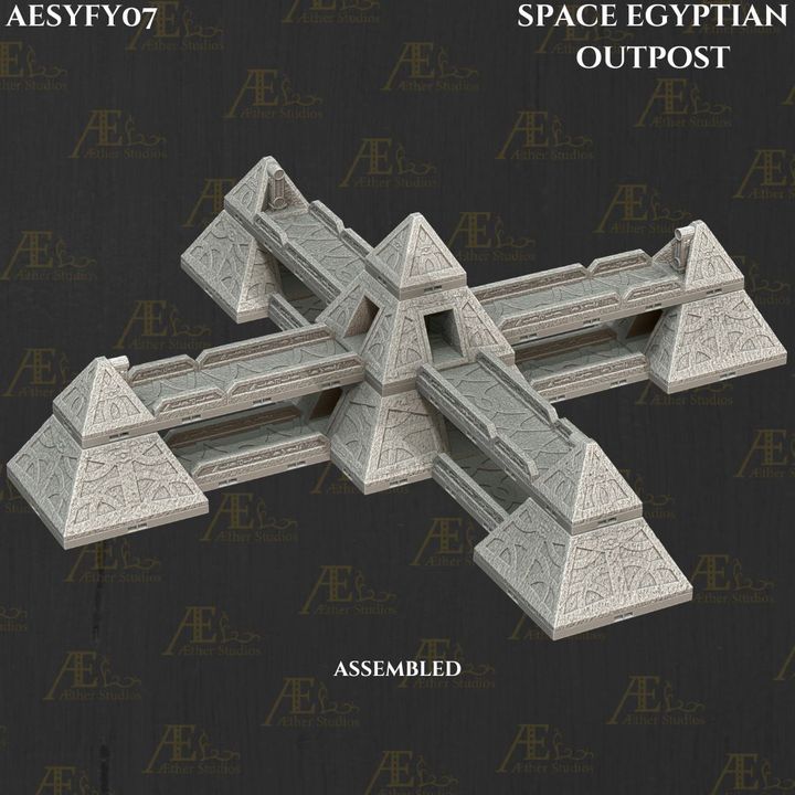 3D Printable AESYFY07 - Space Egyptian Outpost by Aether Studios