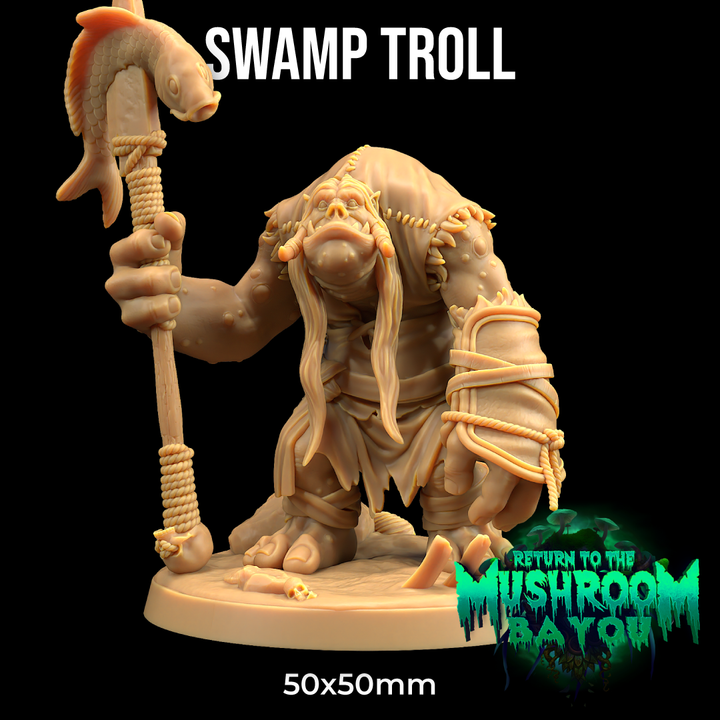 3D Printable Swamp Troll | PRESUPPORTED | Return To The Mushroom Bayou ...
