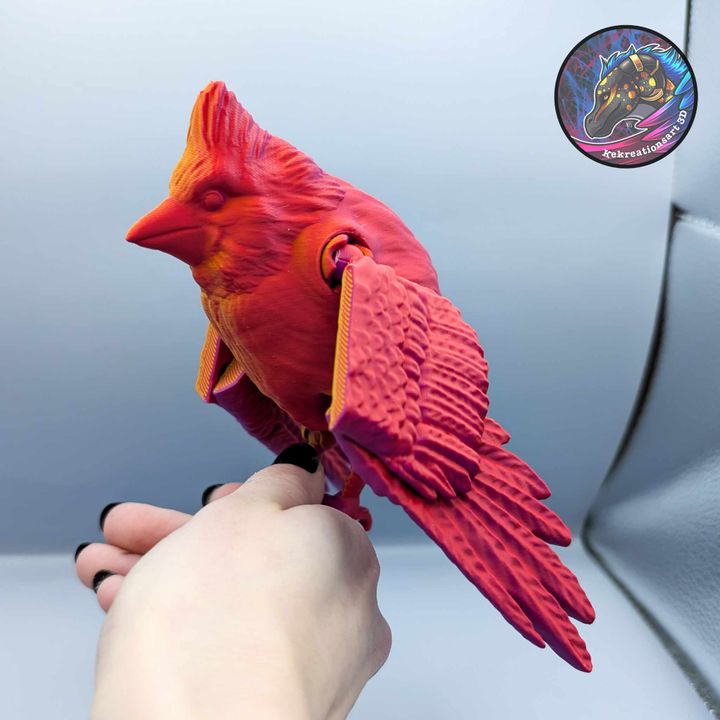 3D Printable Flexi Cardinal by Kirsten M