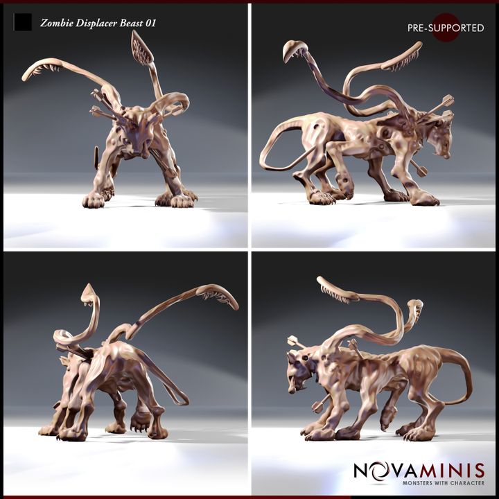 3D Printable Zombie Displacer Beast 01 by NOVAMINIS