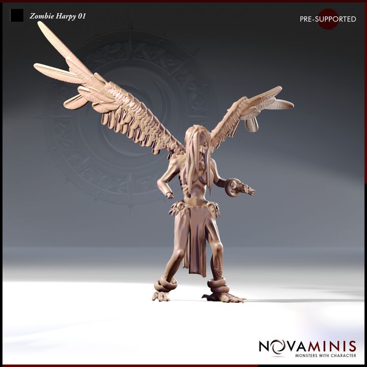 3D Printable Zombie Harpy 01 by NovaMinis