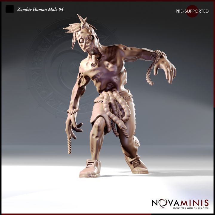 3D Printable Zombie Human Male 04 by NOVAMINIS