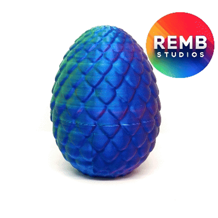 3D Printable Print-in-Place Dragon Egg Remb Studios, STL file for 3D ...