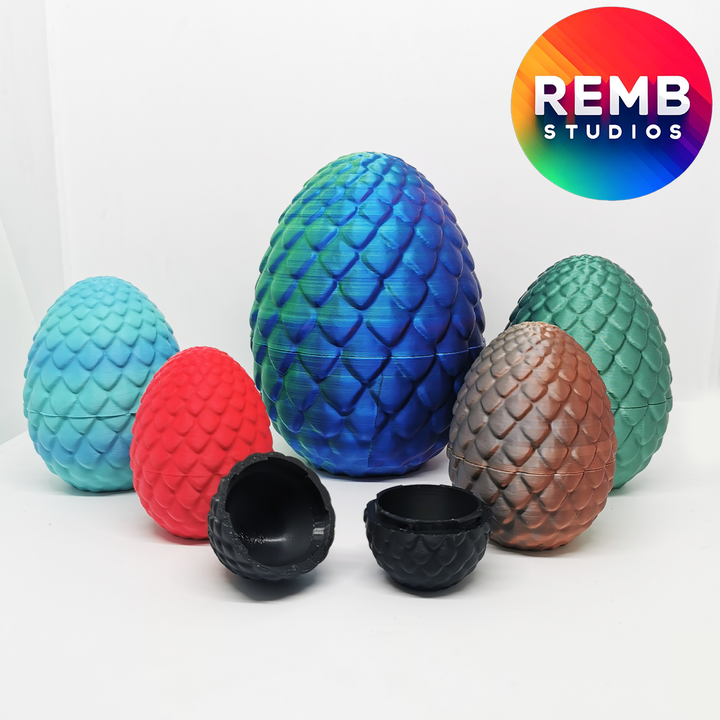 3D Printable Print-in-Place Dragon Egg Remb Studios, STL file for 3D ...