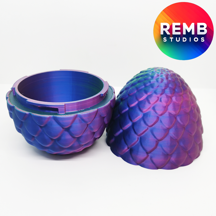 3D Printable Print-in-Place Dragon Egg Remb Studios, STL file for 3D ...