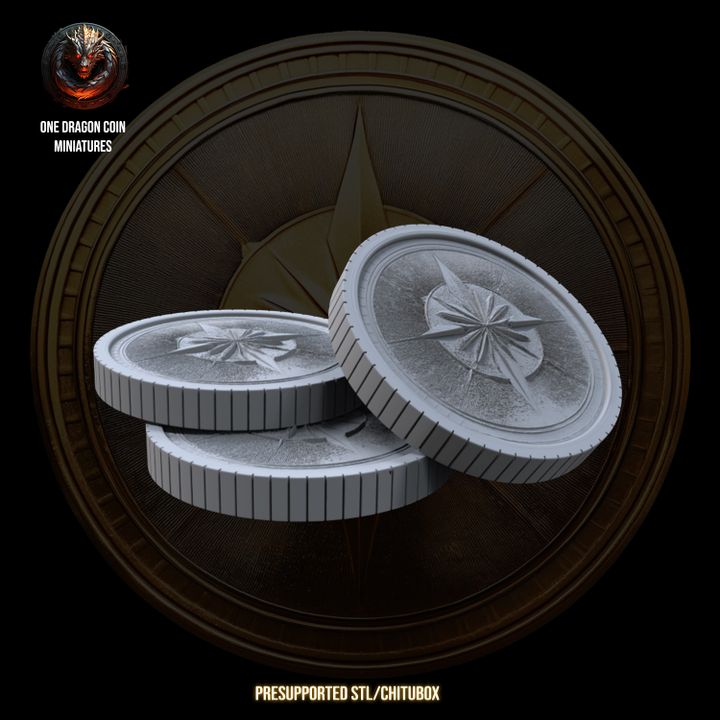 3D Printable COMPANION COIN - TOKEN by One Dragon Coin Miniatures