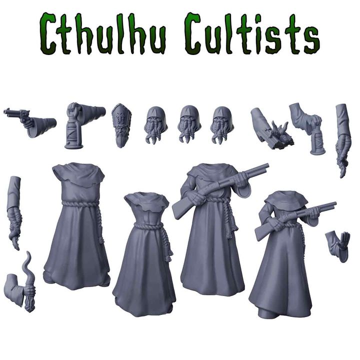 3D Printable The Cult Rises! Modular, Multi-part Cultist Models for ...