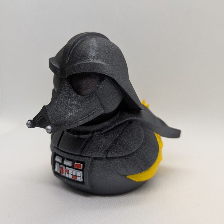 3D Print of DUCK VADER - Sith Lord Rubber Duck Art Toy by amyfrost