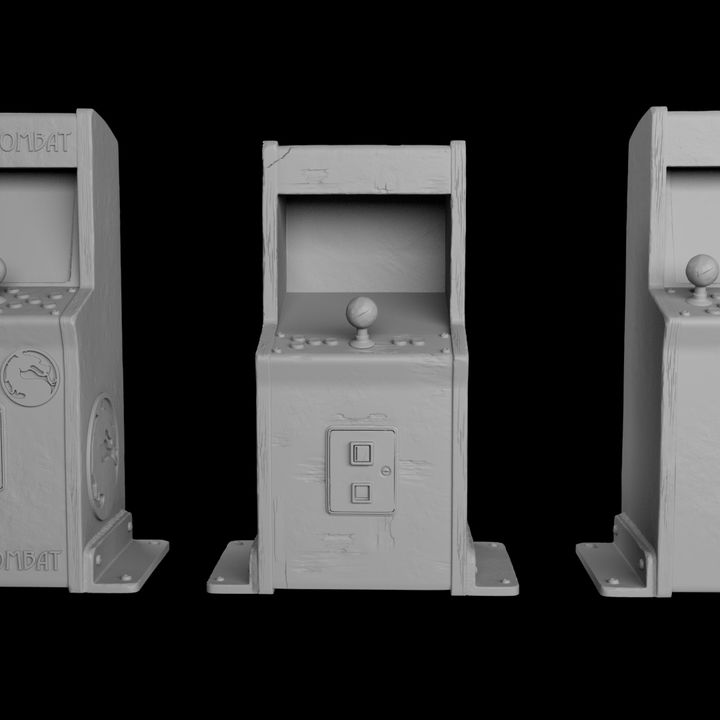 3D Printable Arcade playing game Mortal Kombat by Hsprods Miniatures