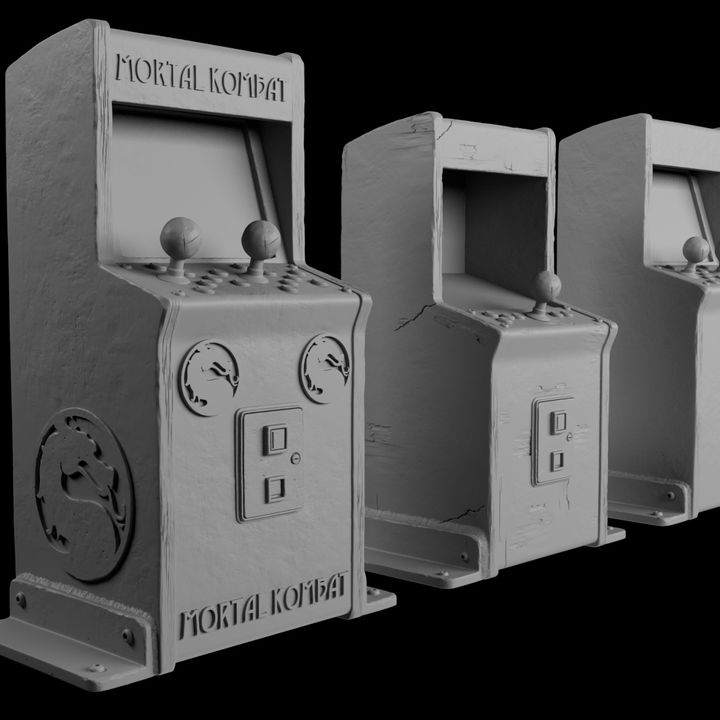 3D Printable Arcade playing game Mortal Kombat by Hsprods Miniatures