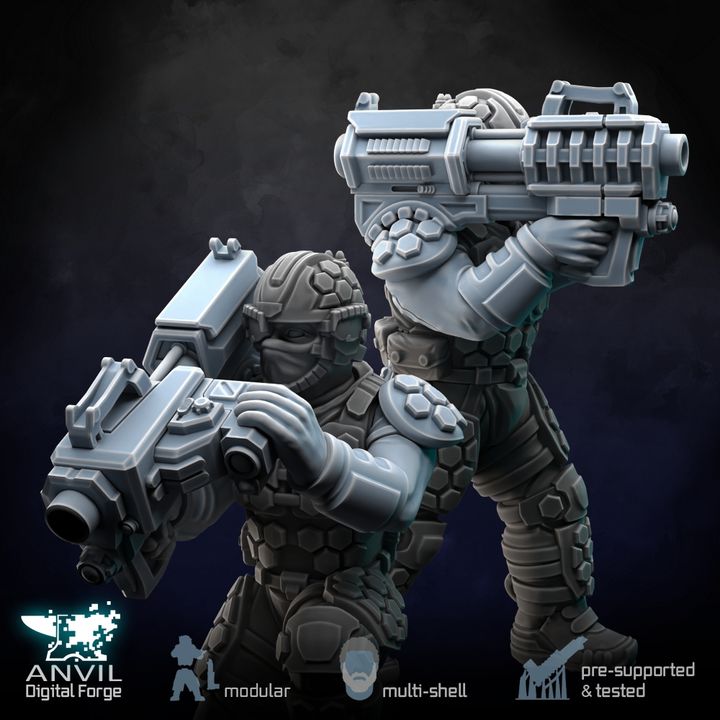 3D Printable Spectre Operatives Bonus Pack (Unity Council Afterlife) - Modular Infantry for ...