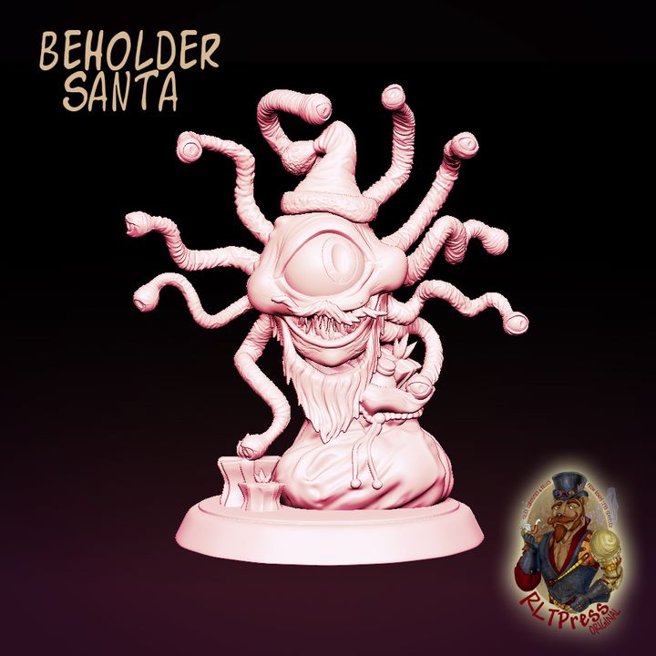 3D Printable Beholder Santa by RLTpress