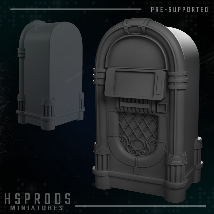 3D Printable Old Jukebox by Hsprods Miniatures