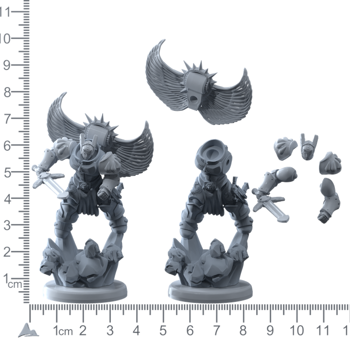 3D Printable 042 SANGREAL Winged Guard by Printerra Studios