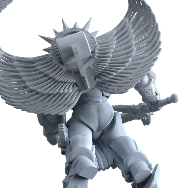3D Printable 042 SANGREAL Winged Guard by Printerra Studios