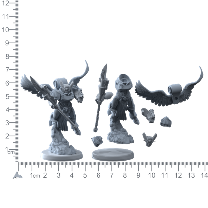 3D Printable 042 SANGREAL Winged Guard by Printerra Studios