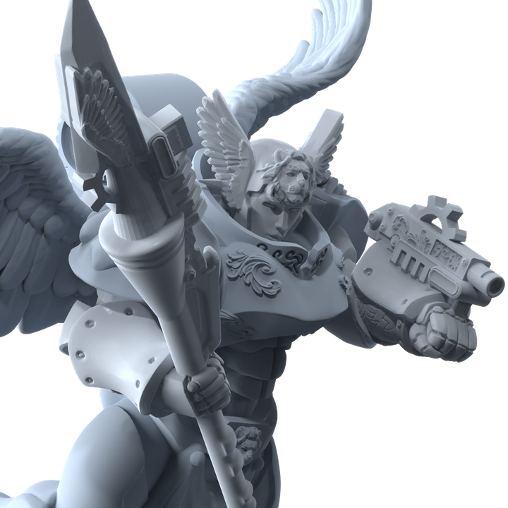 3D Printable 042 SANGREAL Winged Guard by Printerra Studios