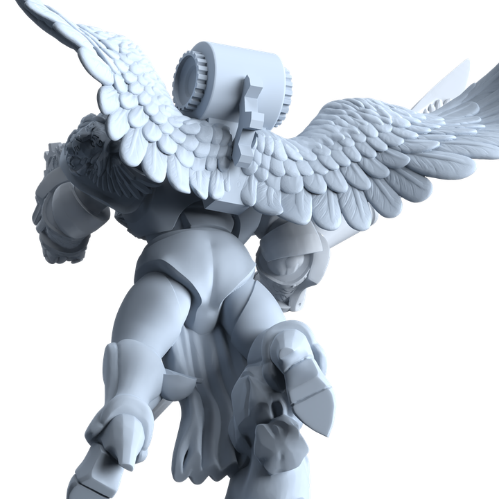 3D Printable 042 SANGREAL Winged Guard by Printerra Studios