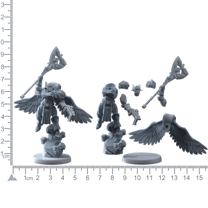 3D Printable 042 SANGREAL Winged Guard by Printerra Studios