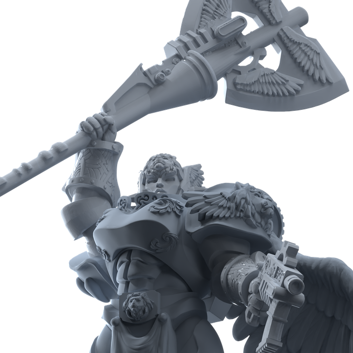 3D Printable 042 SANGREAL Winged Guard by Printerra Studios