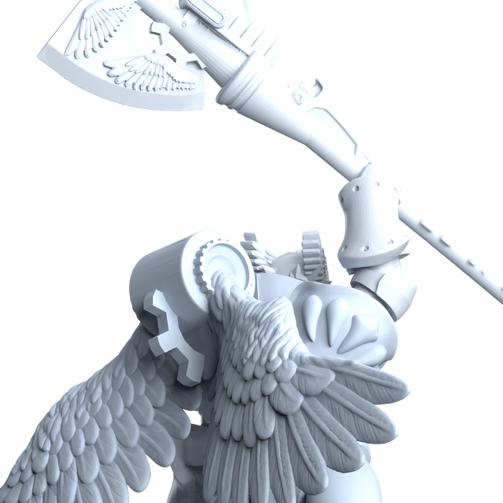 3D Printable 042 SANGREAL Winged Guard by Printerra Studios