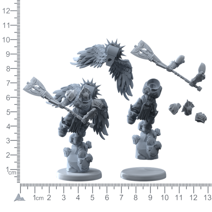 3D Printable 042 SANGREAL Winged Blood Guard by Printerra Studios