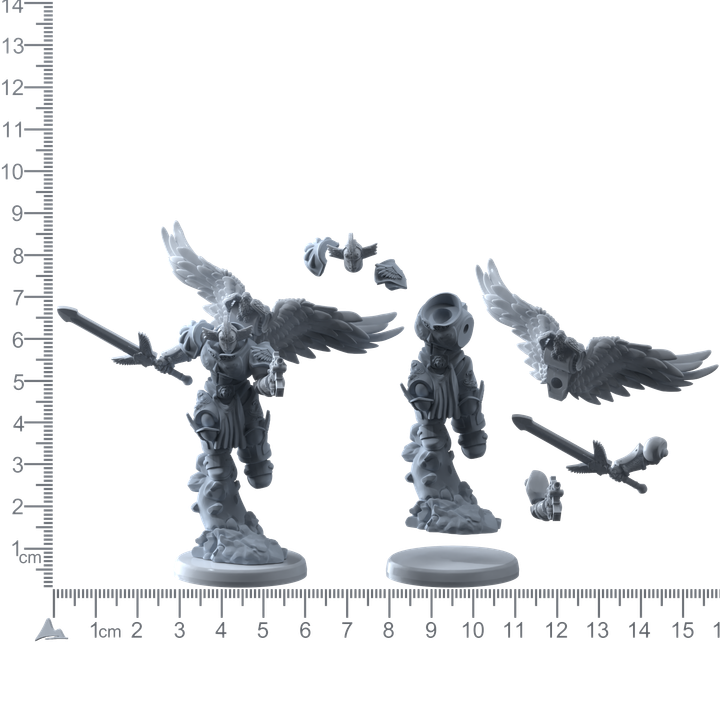 3D Printable 042 SANGREAL Winged Blood Guard by Printerra Studios