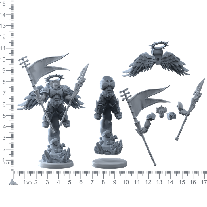 3D Printable 042 SANGREAL Winged Blood Guard by Printerra Studios