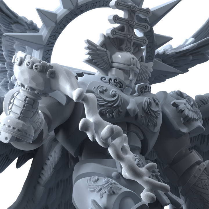 3D Printable 042 SANGREAL Seraphim Guard by Printerra Studios