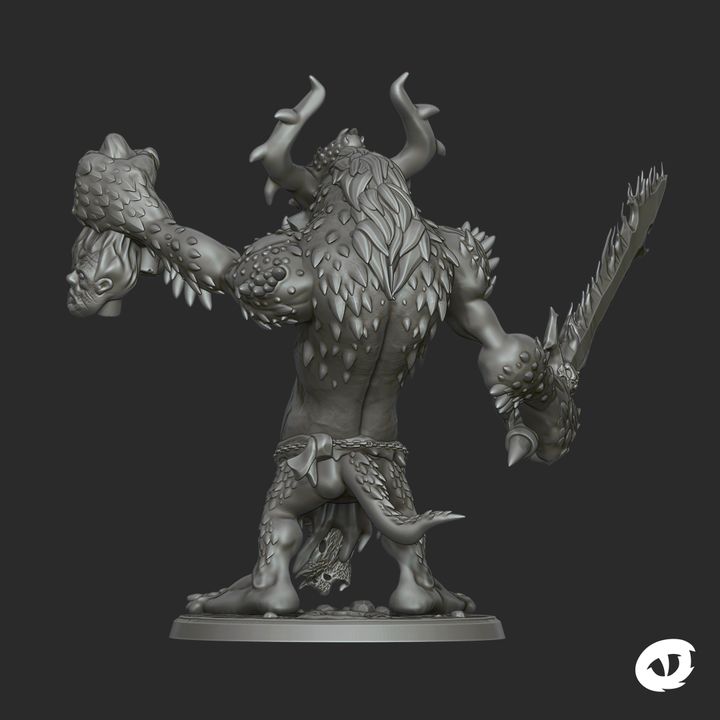 3D Printable Demon Troll Executioner by Insight Miniatures