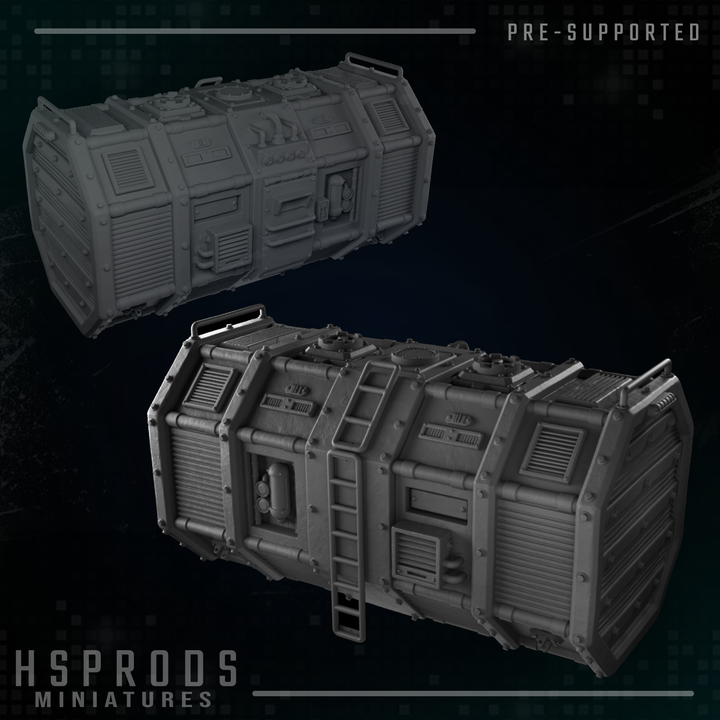 3D Printable Container 2.5 x 2.5 x 5 by Hsprods Miniatures