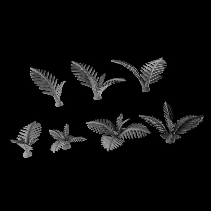 3D Printable Basing Bits - Plants Alien Fern by Hsprods Miniatures