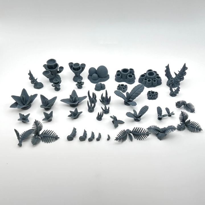3D Printable Basing Bits - Plants Alien Fern by Hsprods Miniatures
