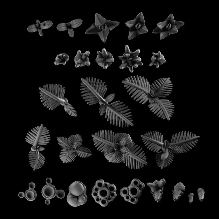 3D Printable Basing Bits - Plants Alien Fern by Hsprods Miniatures