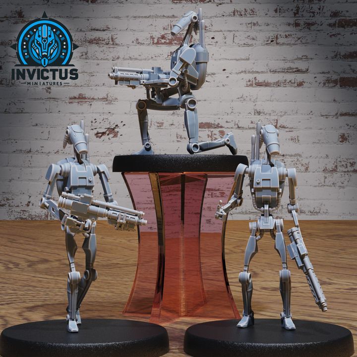 3D Printable Roger Droid Set / Battle Robot / Space Cyber Mech ...