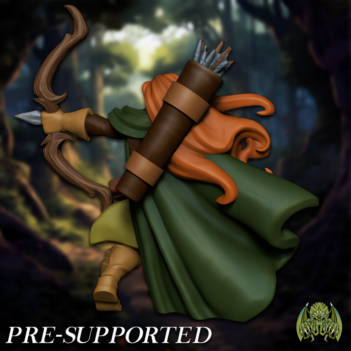 3D Printable Florence The Archer [PRE-SUPPORTED] Female Ranger Archer ...