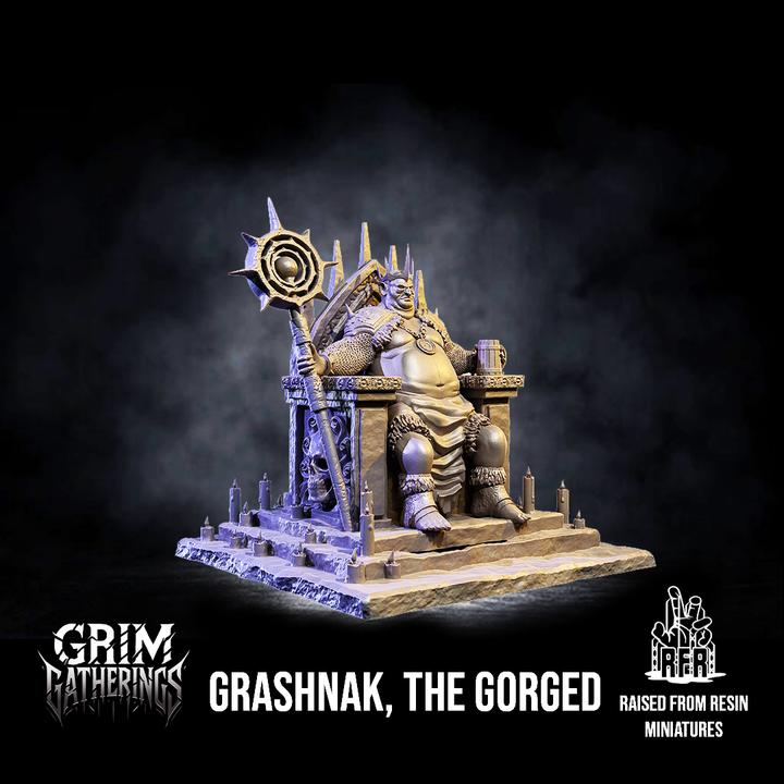 3D Printable Grashnak, the gorged - Tabletop miniatures (Pre-Supported ...