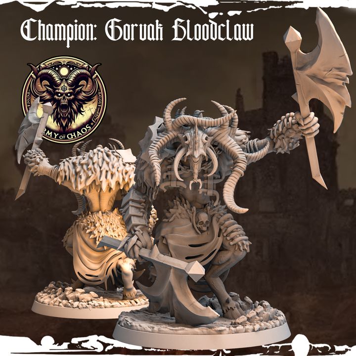 3D Printable Beast Champions - Army of Chaos: Beasts by Monolith Arts